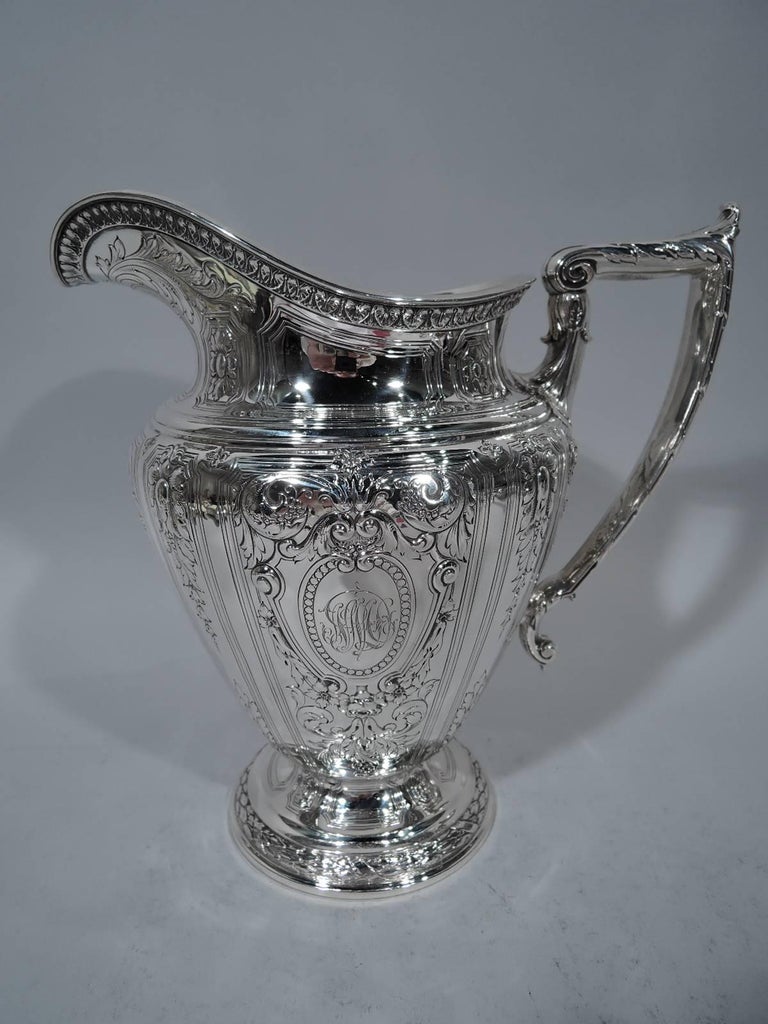 Antique Gorham Sterling Silver Water Pitcher in Maintenon Pattern For ...