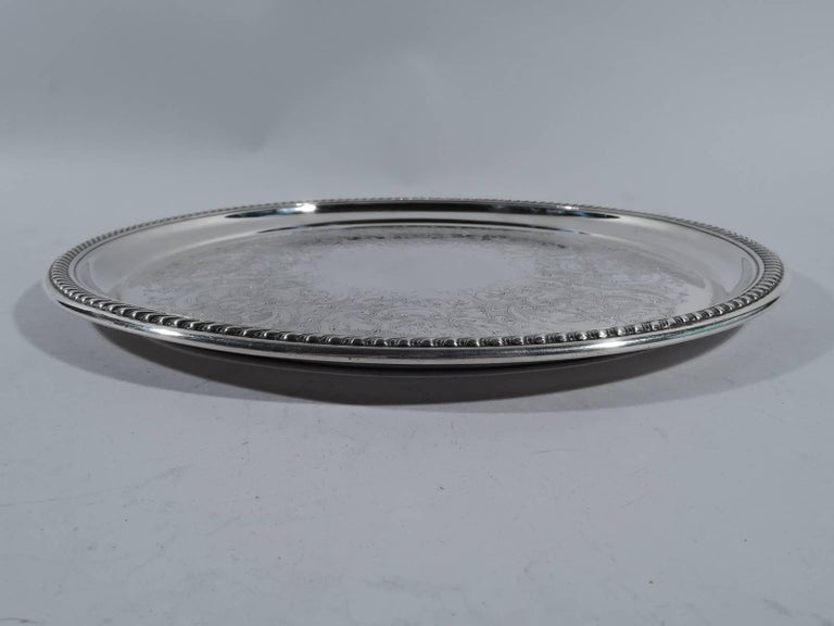 Traditional Georgian Sterling Silver Serving Tray by Gorham For Sale at ...