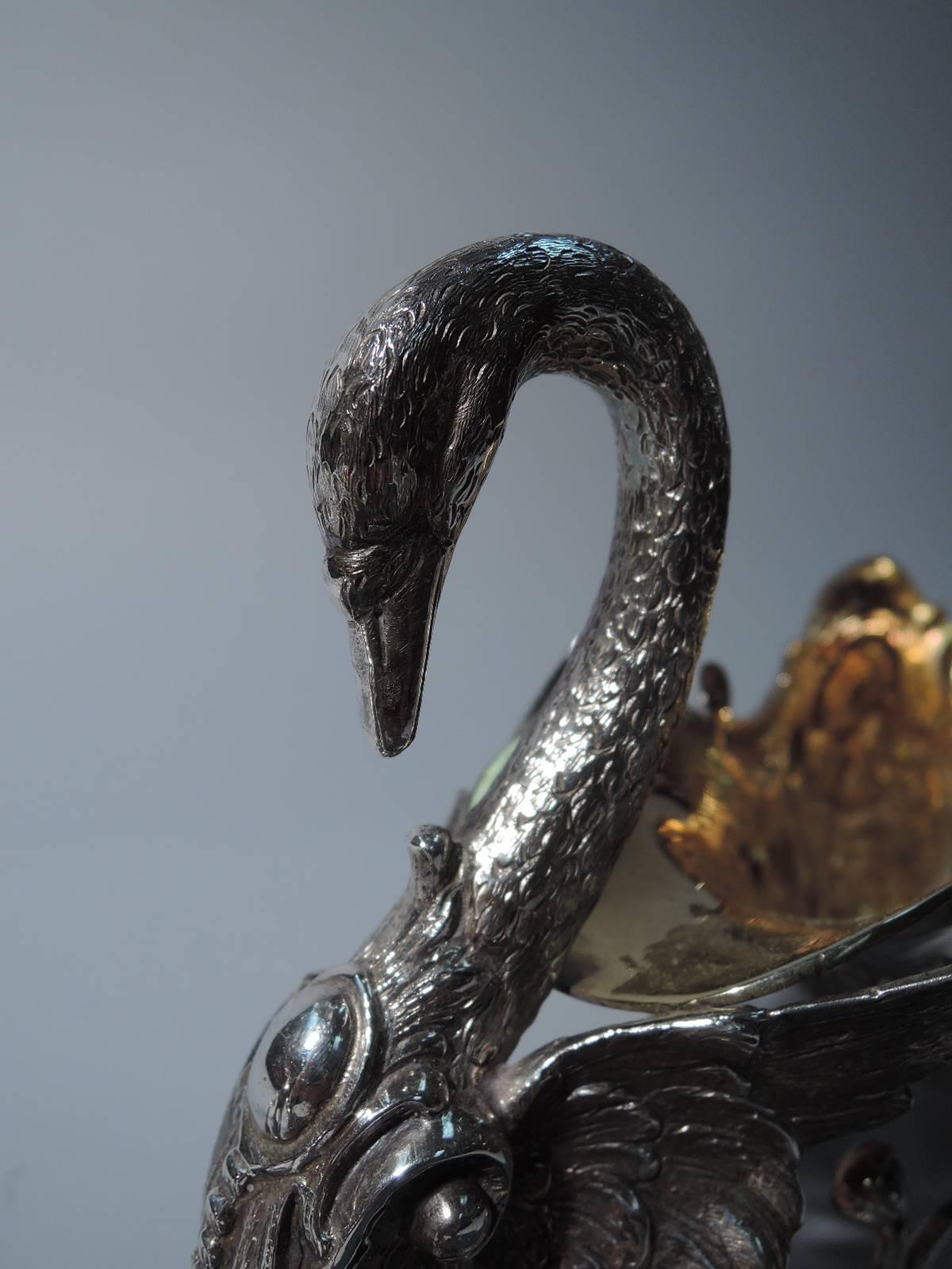 German Rococo Style Sterling Silver Reindeer-Harnessed Sleigh For Sale ...