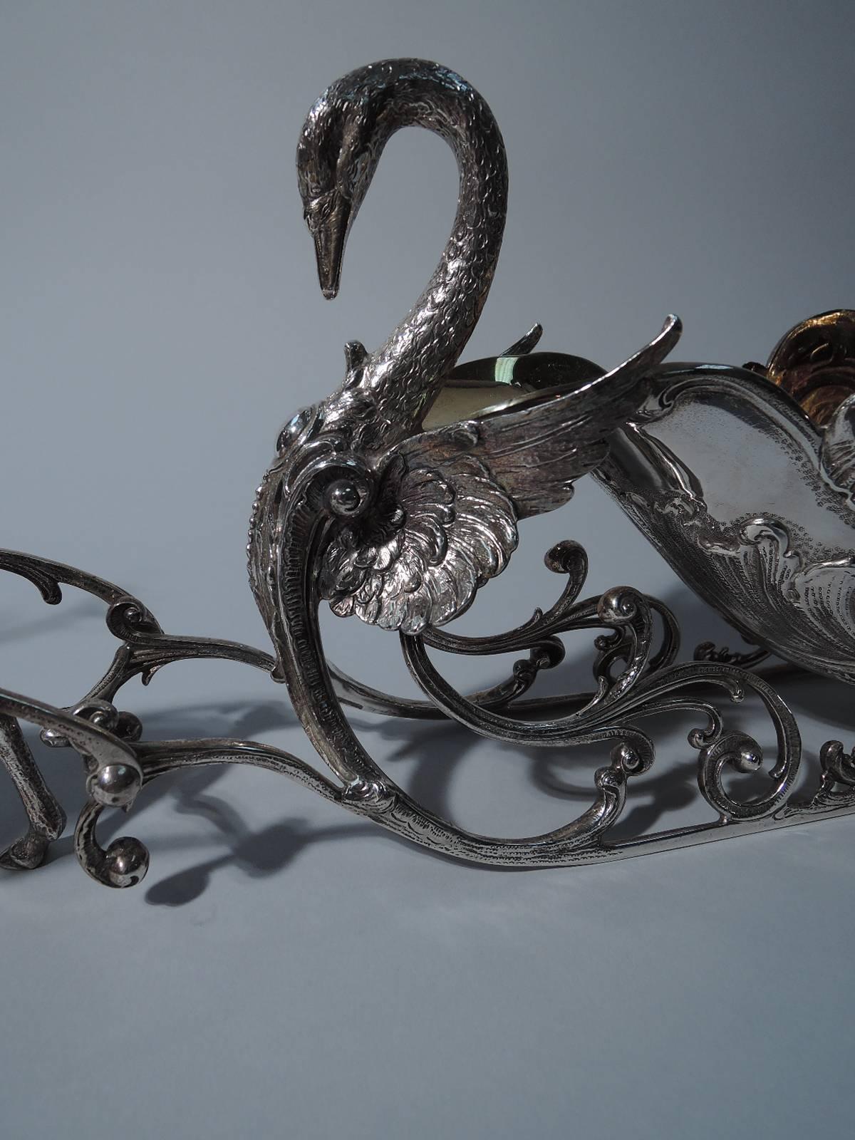 German Rococo Style Sterling Silver Reindeer-Harnessed Sleigh For Sale ...