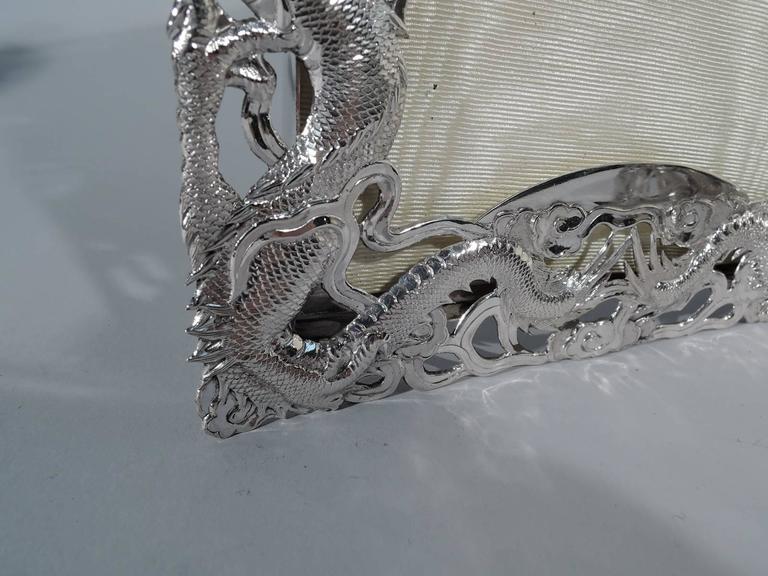 Chinese Export Silver Dragon Diptych Picture Frame For Sale at 1stDibs ...