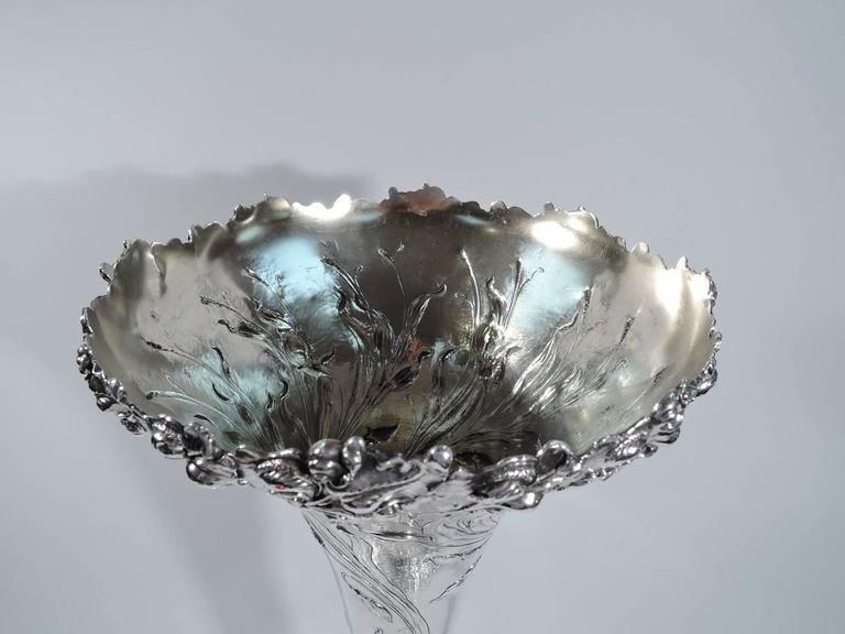 Very Large Art Nouveau Hand Hammered Sterling Silver Vase by Shiebler ...