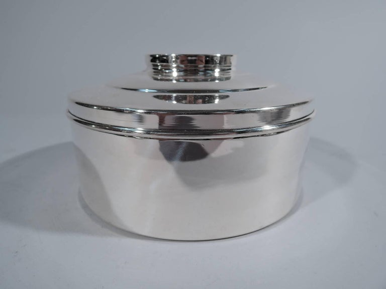 Charming Sterling Silver Keepsake Box with Napoleonic Medal For Sale at ...