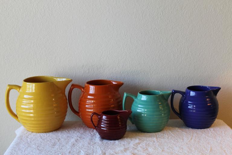 Bauer set of Five Pitchers at 1stDibs