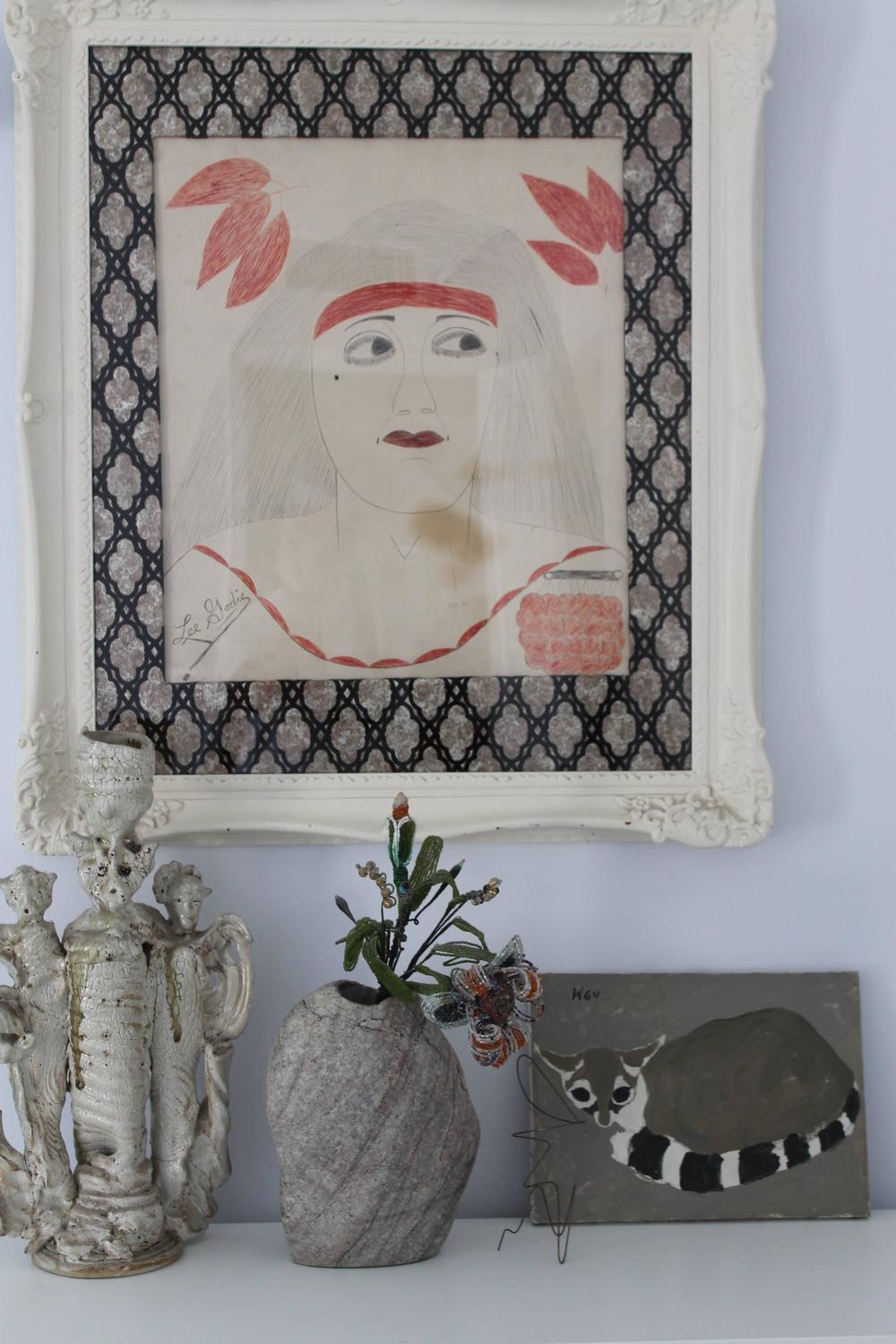 Self Portrait by Chicago Artist Lee Godie For Sale at 1stdibs