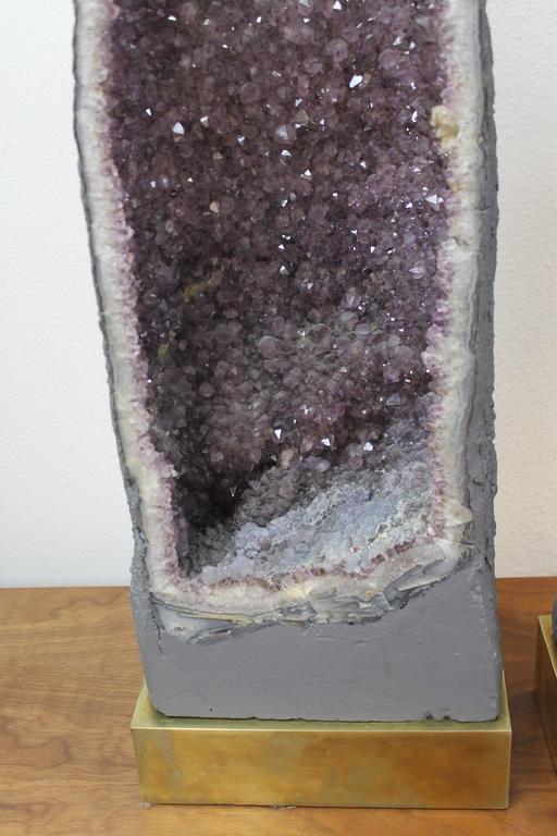 Monumental Pair of Amethyst Geode Lamps For Sale at 1stDibs | geode ...