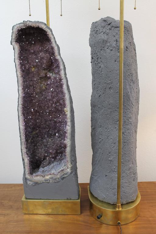 Monumental Pair of Amethyst Geode Lamps For Sale at 1stDibs | geode ...