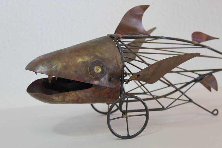 Old Folk Art Kinetic Sculpture Jonah and the Whale at 1stDibs