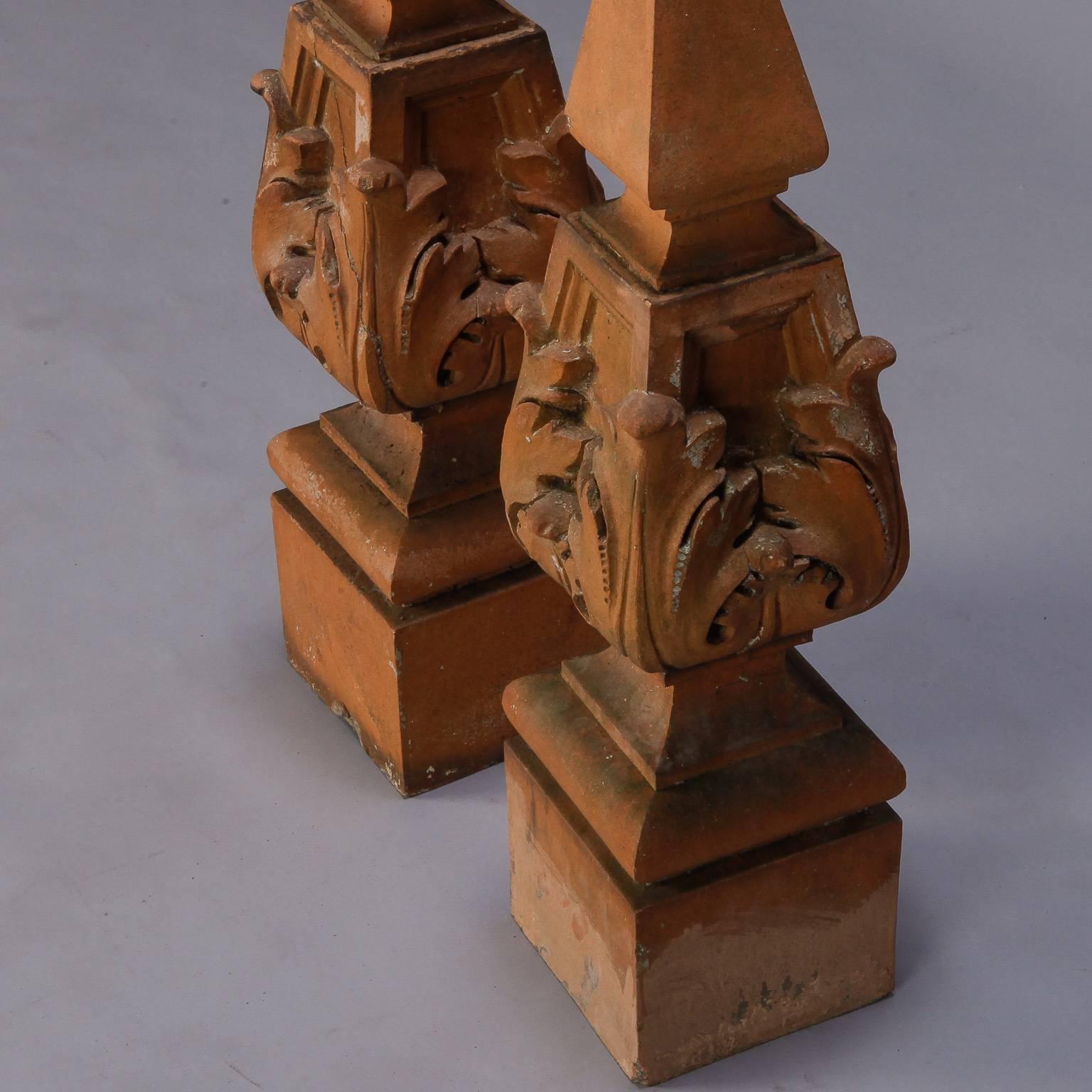 Tall English Terra Cotta Finial For Sale at 1stDibs | terracotta finials