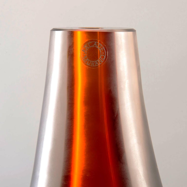 Limited Edition Red Murano Cased Glass Vase by Ivan Baj for Arcade at ...