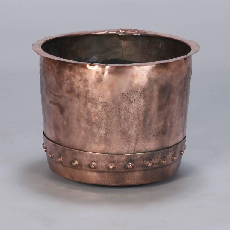 19th Century Large Hammered Copper Pot at 1stDibs