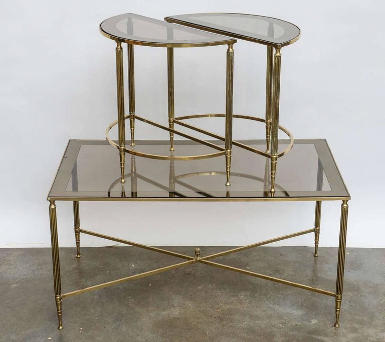 Three-Piece Jansen Style Cocktail Table at 1stDibs