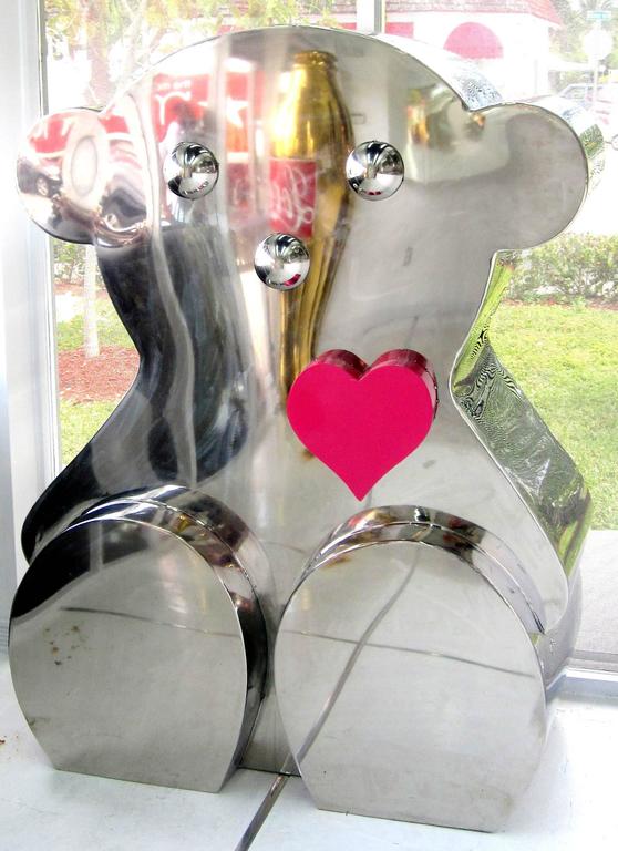 Giant Pop Art Stainless Steel Teddy Bear Sculpture at 1stDibs | giant ...