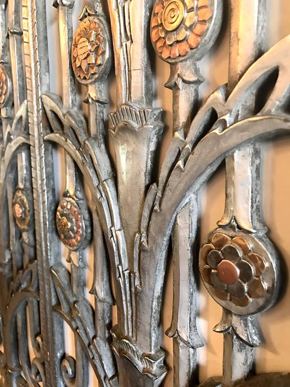 Art Deco Cast Steel Architectural Panels with Bronze and Copper Inserts ...