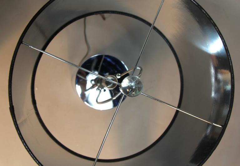 Pair of Vintage Chrome Tube Lamps For Sale at 1stDibs