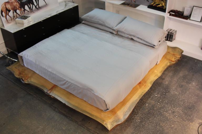 Live Edge Custom Platform King Bed For Sale at 1stDibs | live edge ...