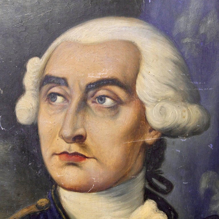 Admiral Rodney Oil Portrait Sign For Sale at 1stDibs