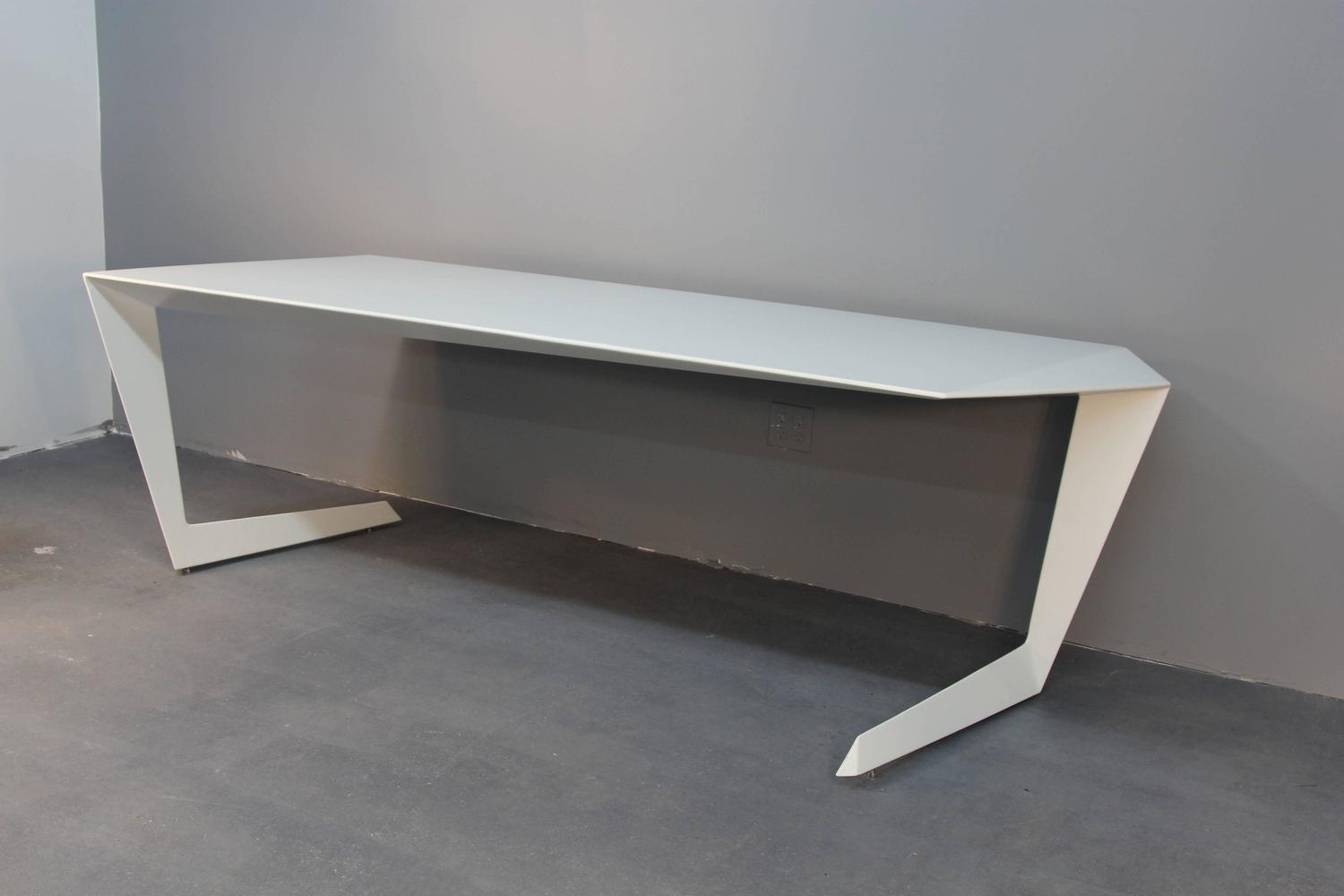 Casamania N7 Cast Aluminum Desk in White For Sale at 1stdibs