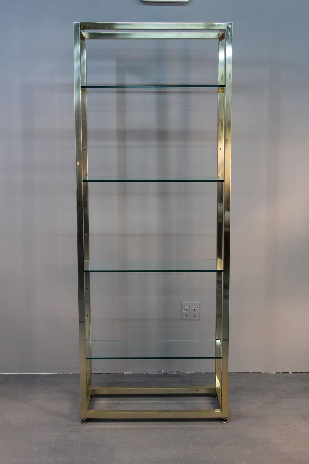 Brass And Glass Etagere For Sale At 1stdibs