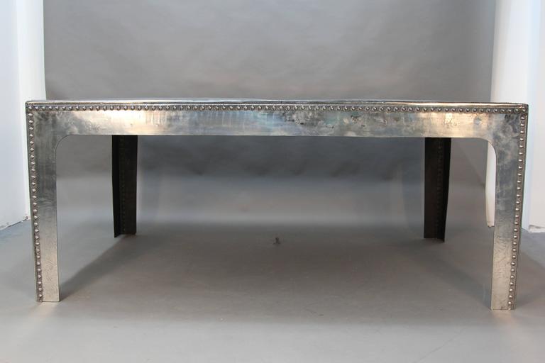 Rare Large Size Polished Steel English Water Tank Table for Dining Room ...