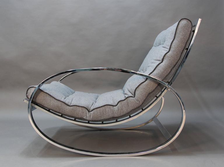 Chrome Rocker and Ottoman by Renato Zevi For Sale at 1stDibs | rocker ...