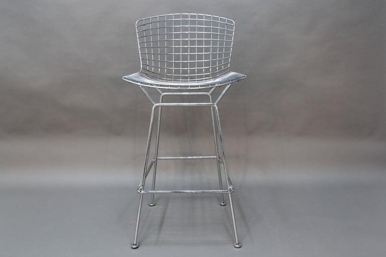 Set of Four Bertoia Bar Stools for Knoll at 1stDibs