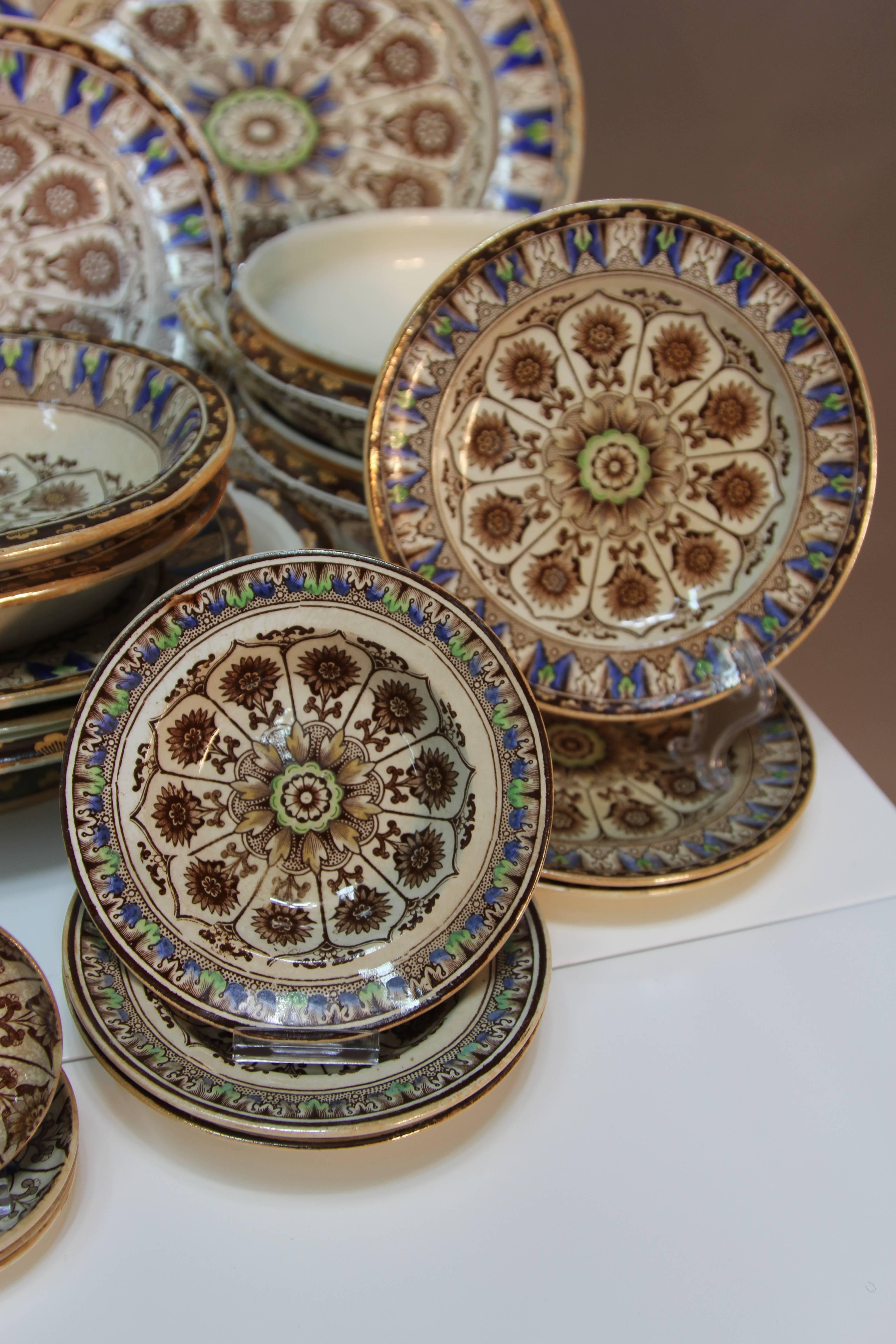 Large Collection of William Brownfield and Sons, Cyprus Pattern China ...