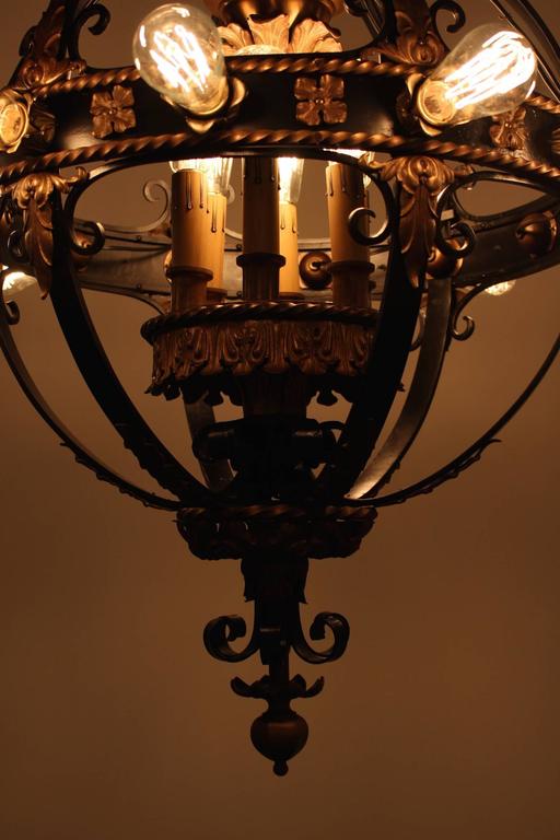 Italian Renaissance Flush Mount Stair Lantern, Eighteen-Light For Sale ...