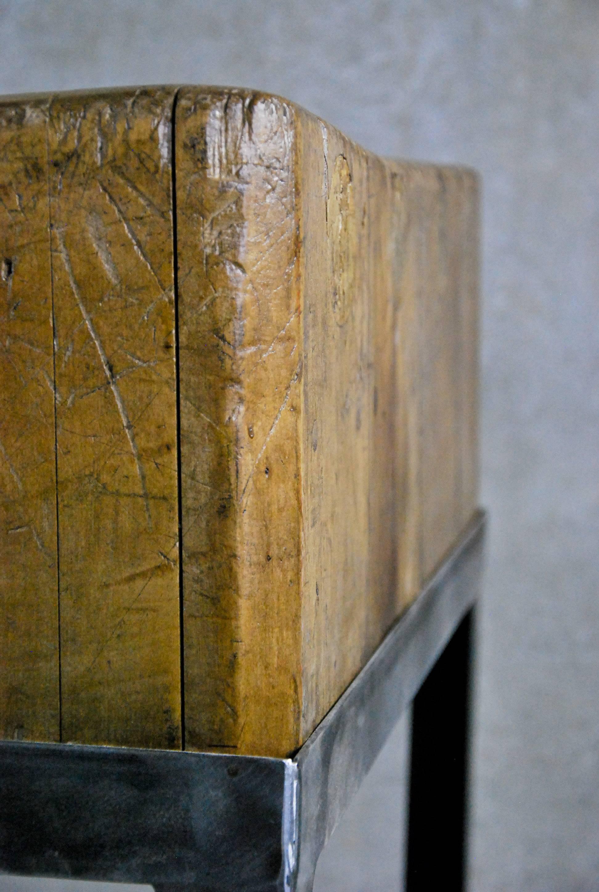 1930 Maple Wooden Butcher Block at 1stDibs