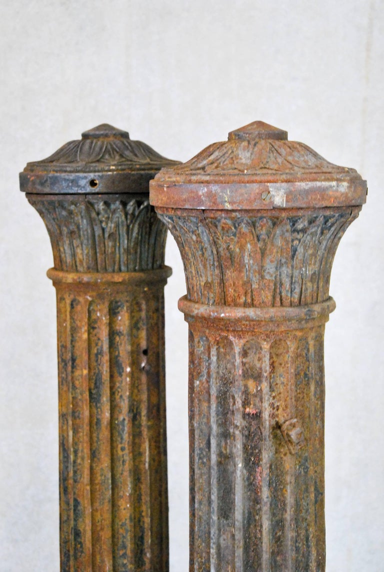 19th Century Cast Iron Posts at 1stDibs