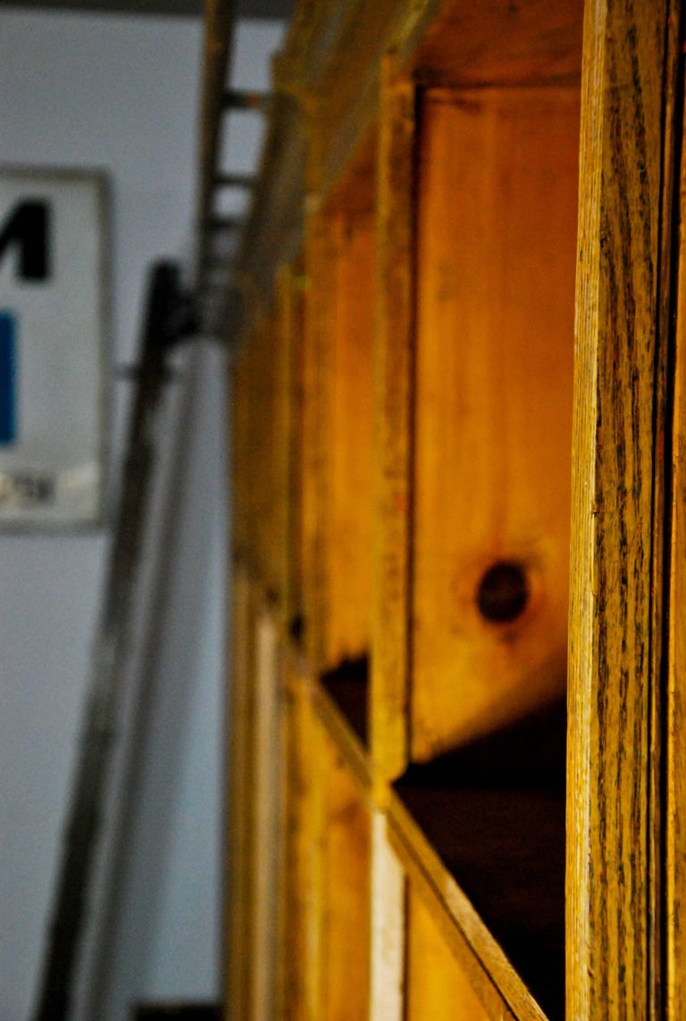 1920 Mercantile Hardware Store Retail Cabinet with Rolling Ladder at ...