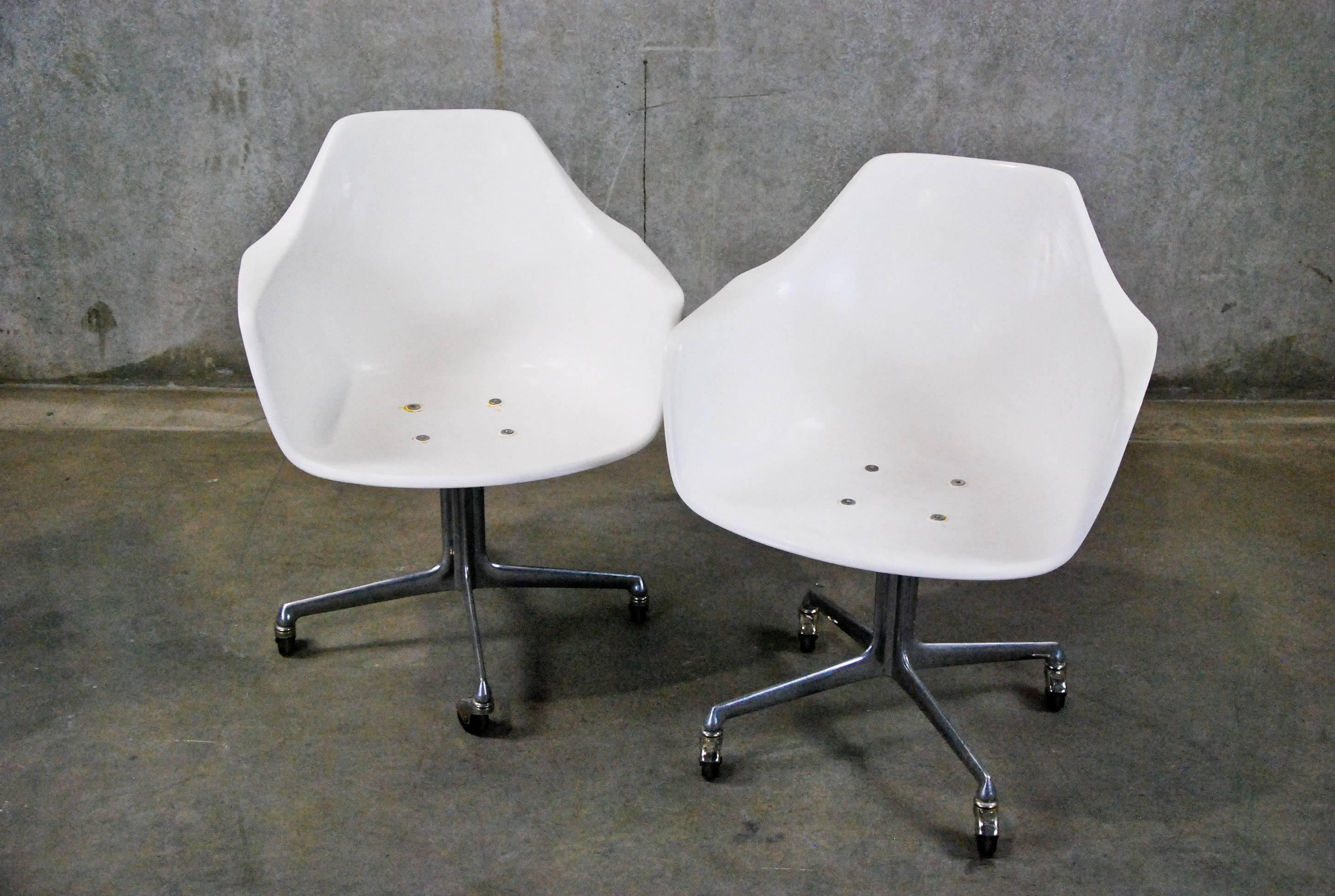 1960 Burke Mid-Century Armchairs at 1stDibs