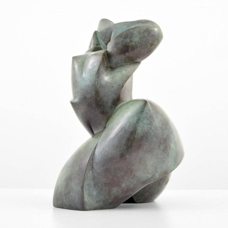 Large Dominique Polles Abstract Bronze Sculpture at 1stDibs