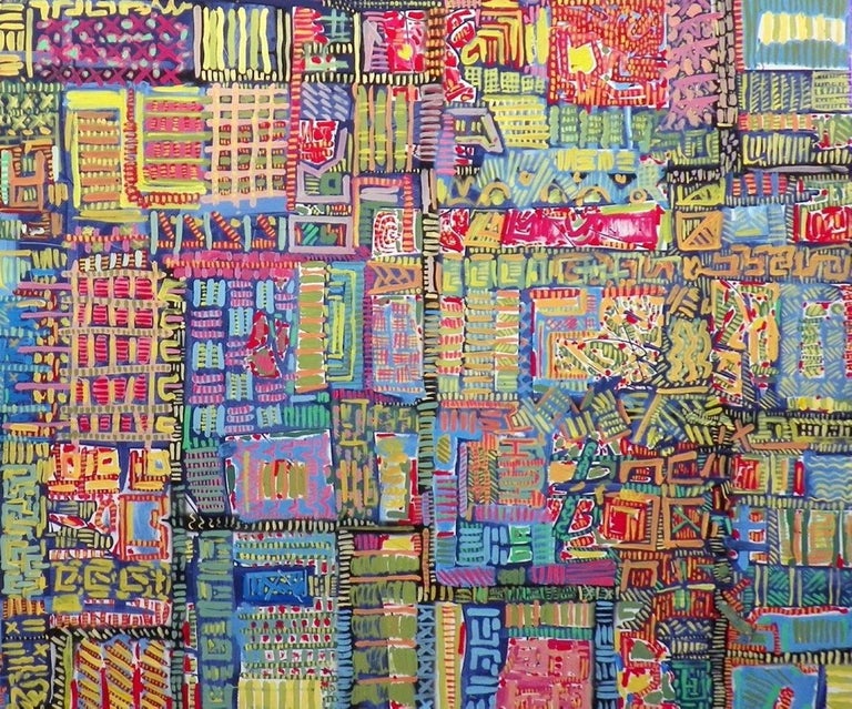 Large Matt Godwin Abstract Painting "The Bigger Big Ticket" For Sale at ...