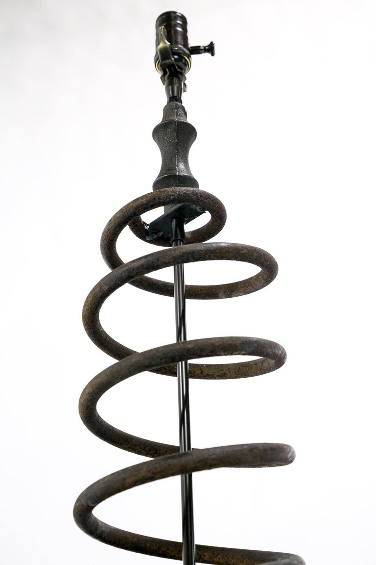 Large Industrial Steel Spring Lamp For Sale at 1stDibs | spring lamps