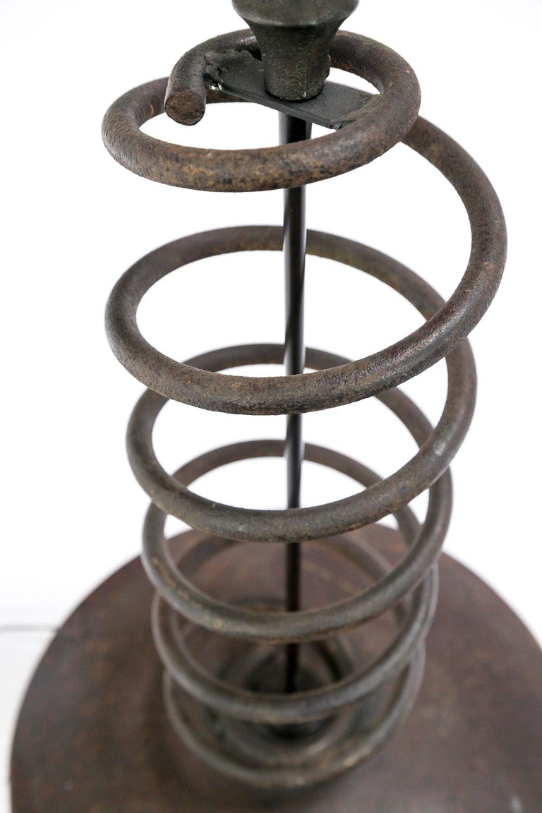 Large Industrial Steel Spring Lamp For Sale at 1stDibs | spring lamps