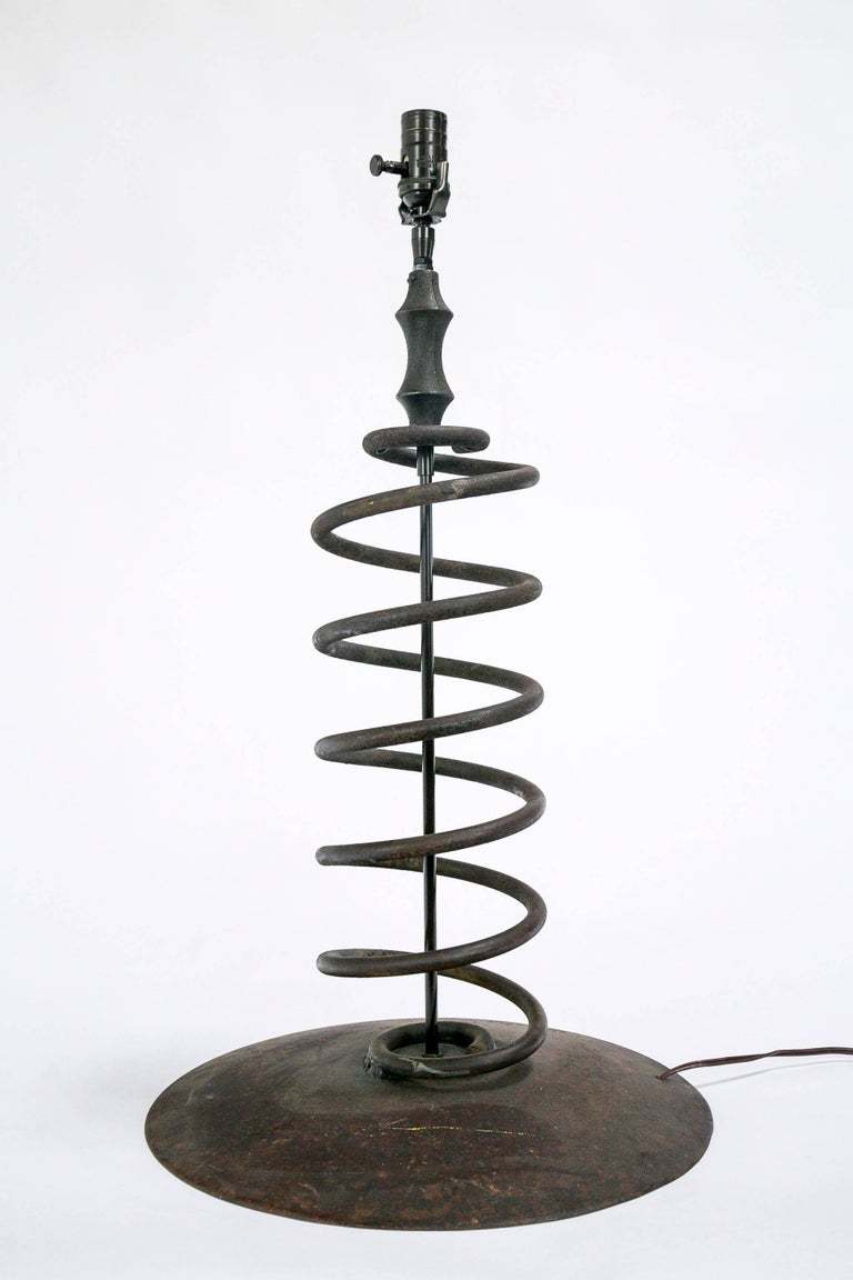 Large Industrial Steel Spring Lamp For Sale at 1stDibs | spring lamps