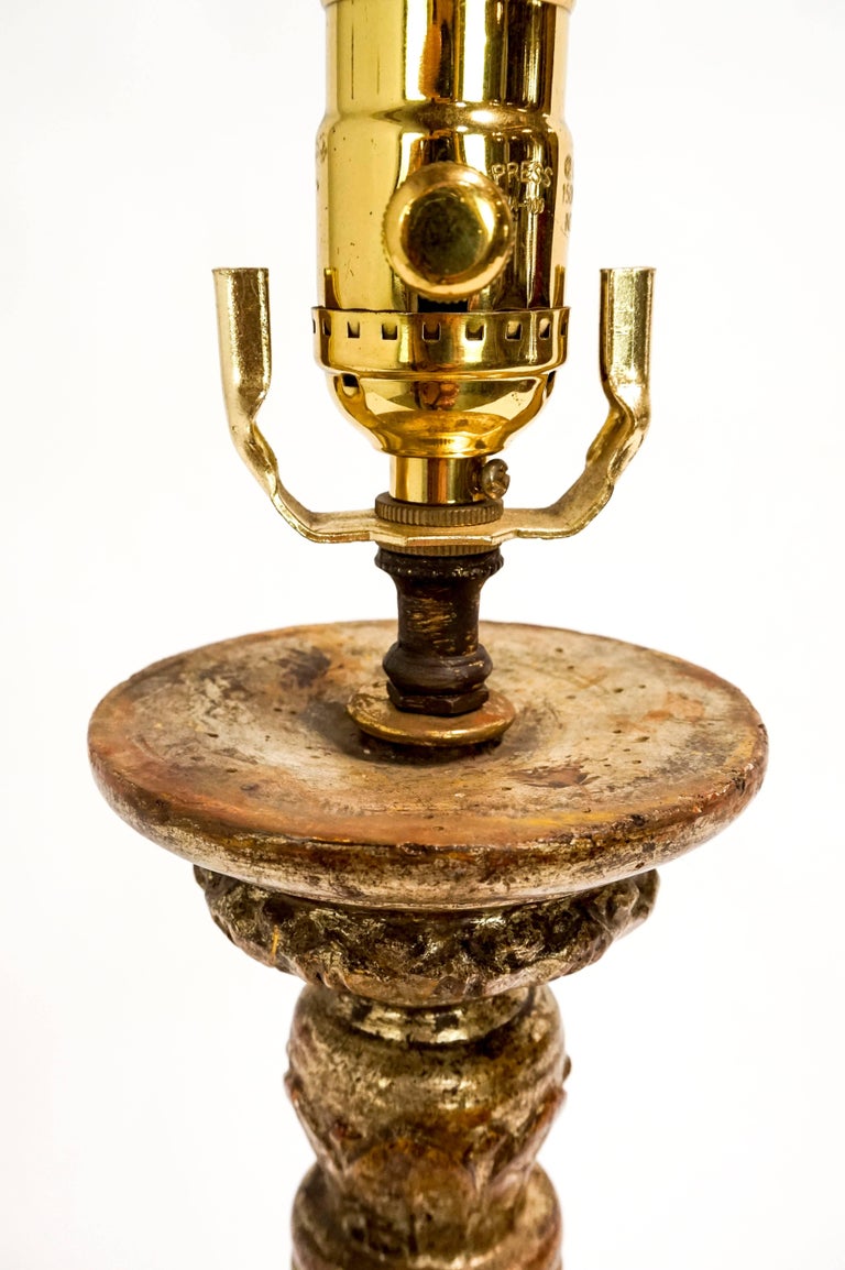 Antique Neoclassical Silver Gilded Table Lamp at 1stDibs
