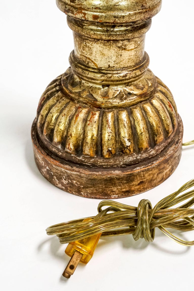 Antique Neoclassical Silver Gilded Table Lamp at 1stDibs