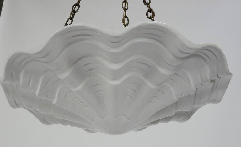 Vintage Plaster Shell Pendant at 1stDibs