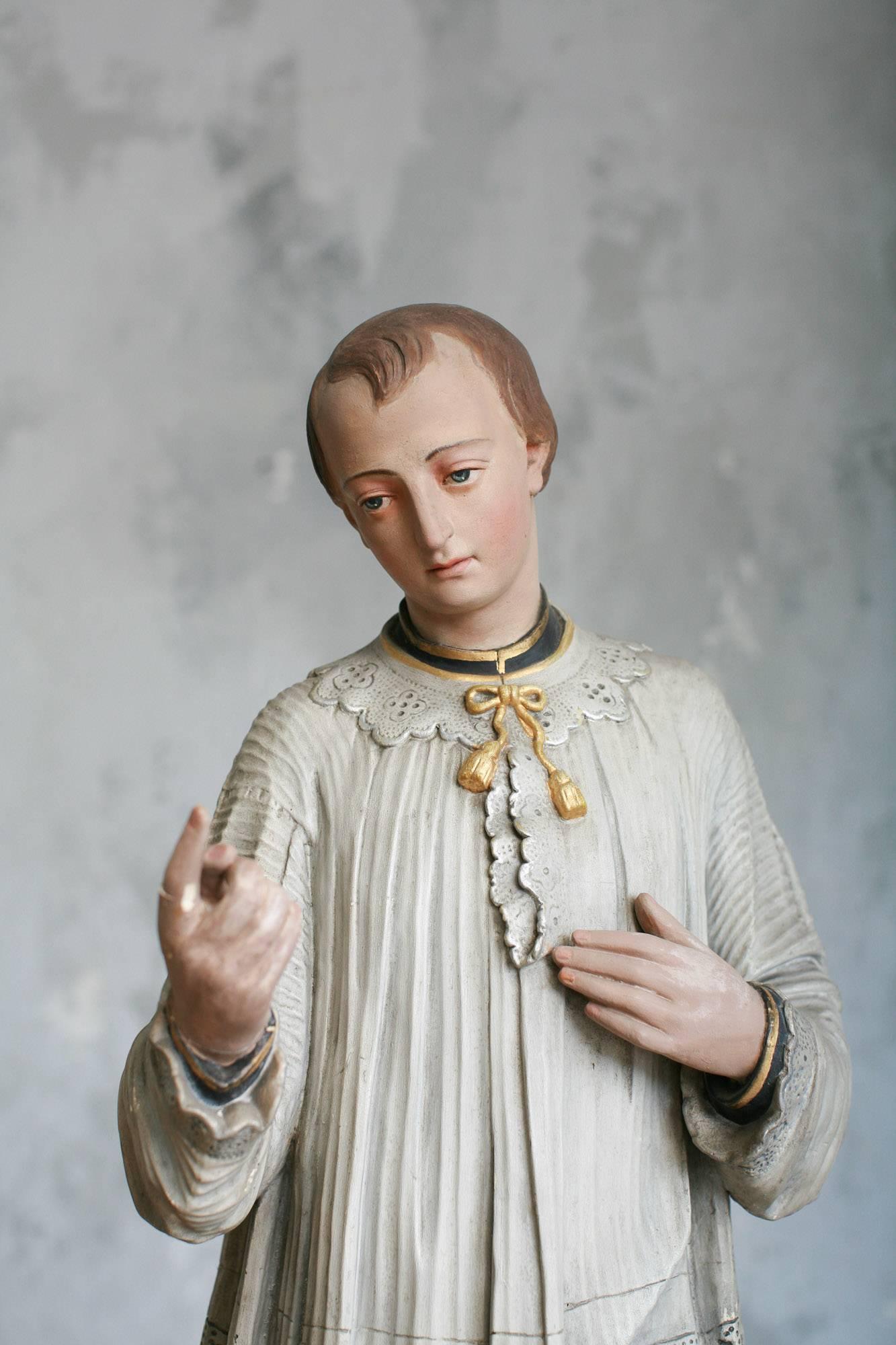Antique Saint Aloysius Statue at 1stDibs