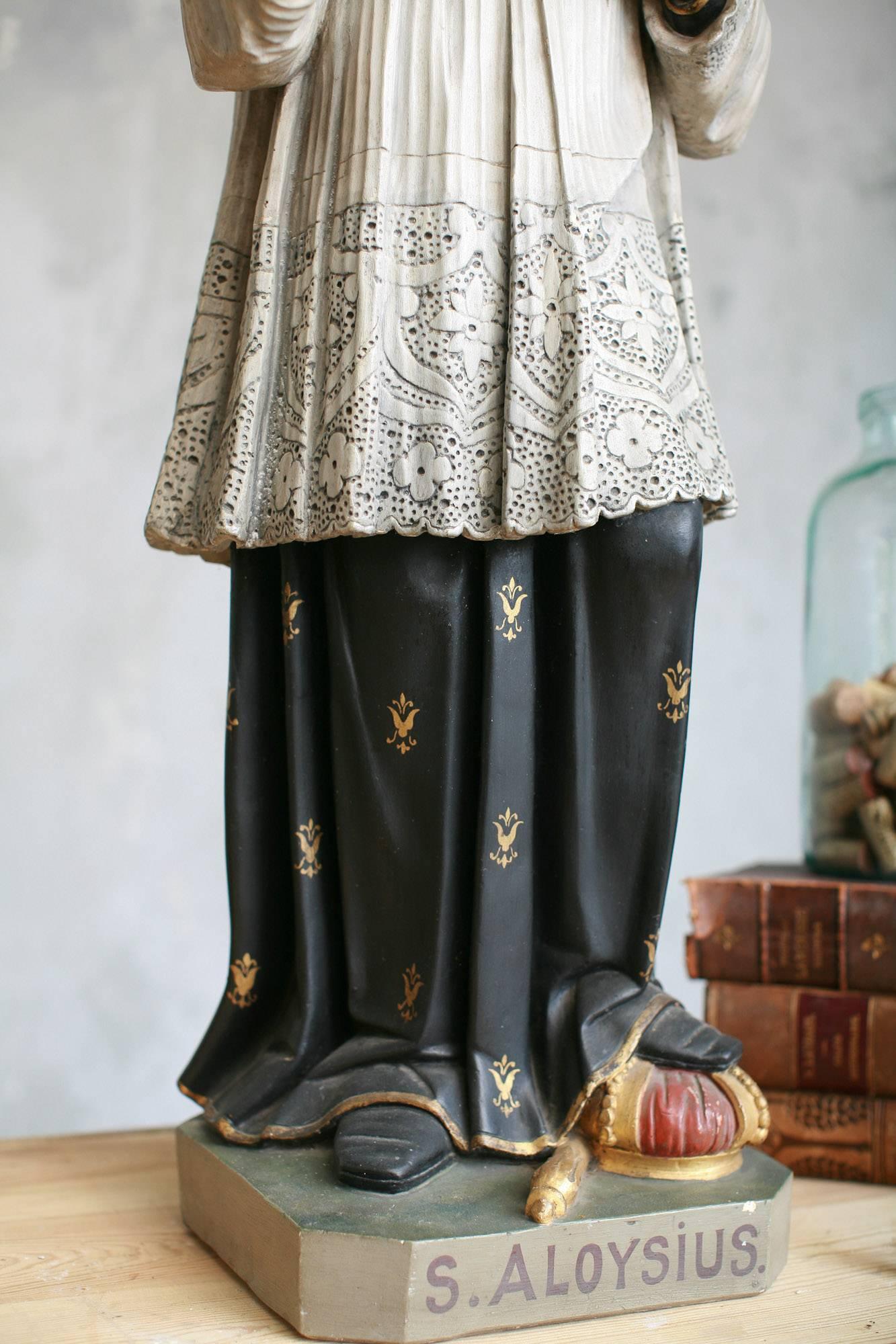 Antique Saint Aloysius Statue at 1stDibs