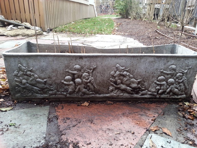 Rectangular lead planter For Sale at 1stDibs