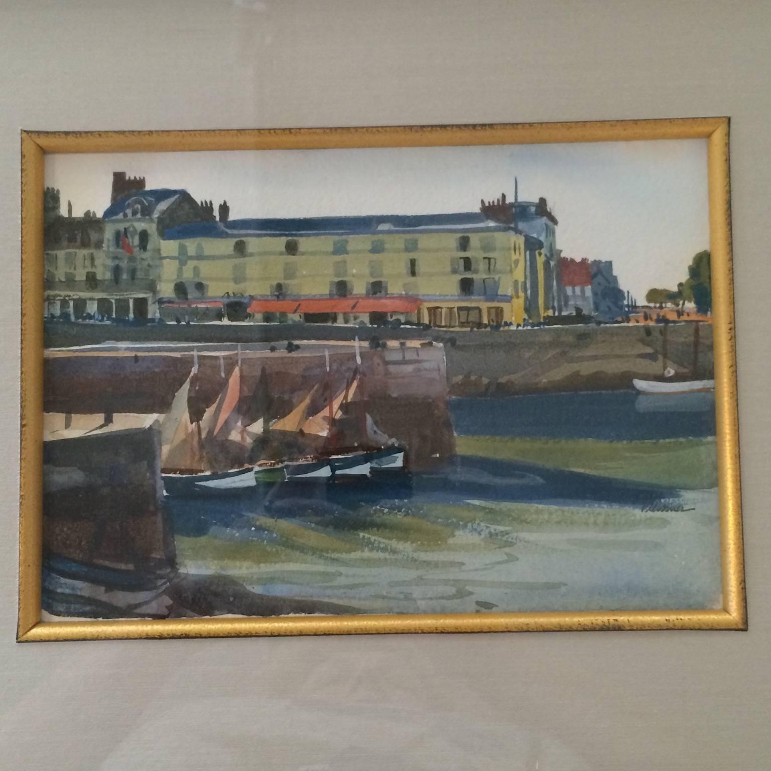 "Honfleur" Watercolor Original painted by Ogden M. Pleissner at 1stDibs ...
