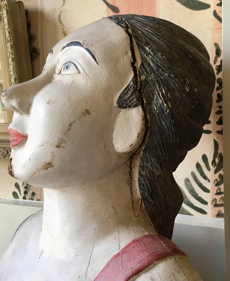 Antique Carved and Decorated Ship's Figurehead, circa 1890 For Sale at ...