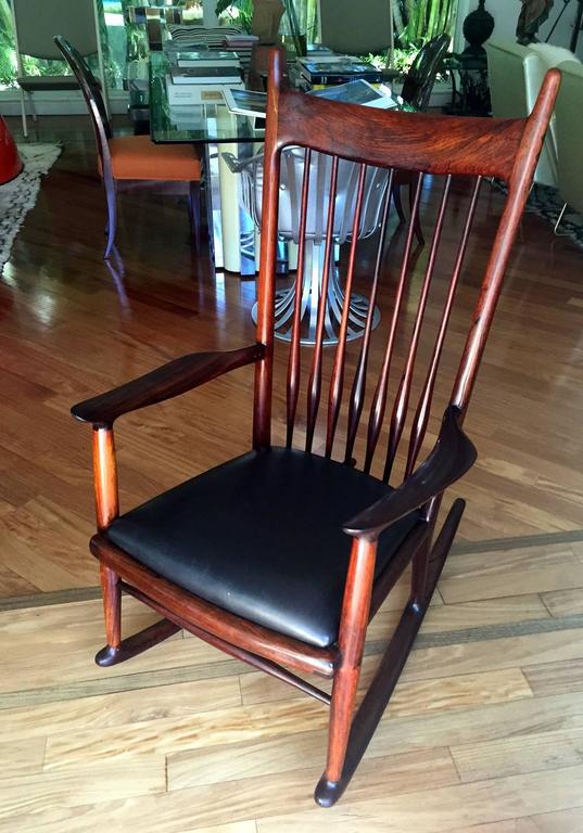 Rare Early Rosewood Rocking Chair by Sam Maloof at 1stDibs | sam maloof ...