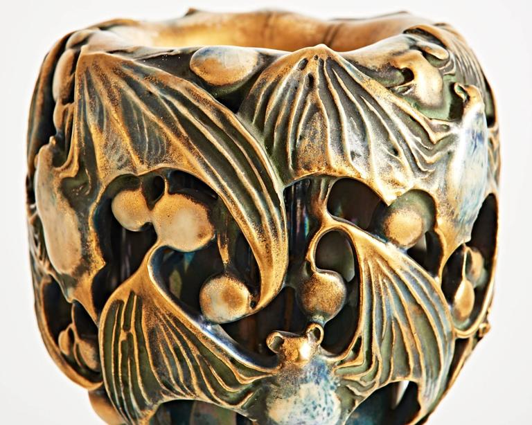 "Berry Bat Vase" Porcelain Vase by Amphora For Sale at 1stDibs