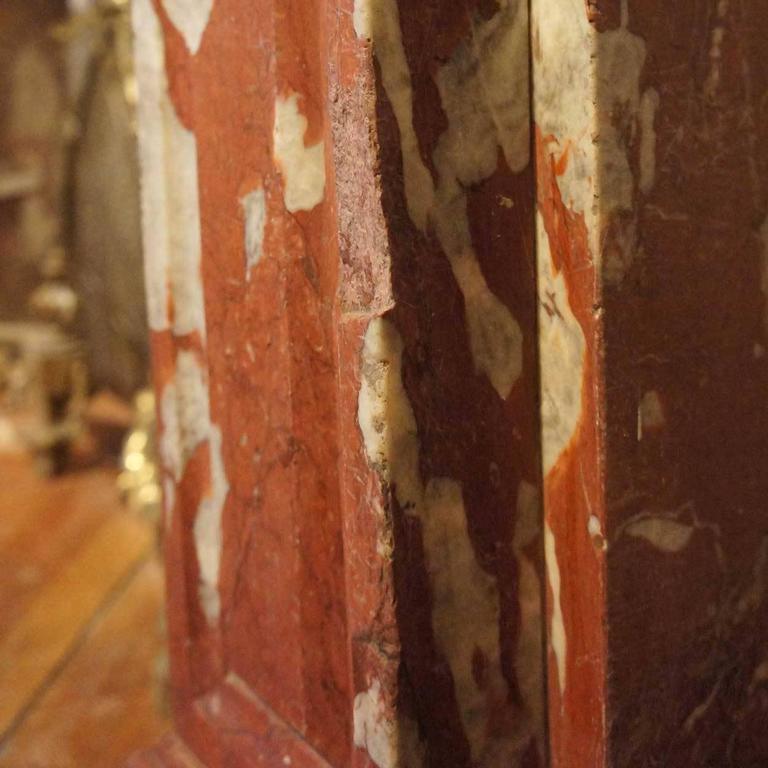 French Louis XIV Style Red Languedoc Marble Fireplace Surround For Sale ...