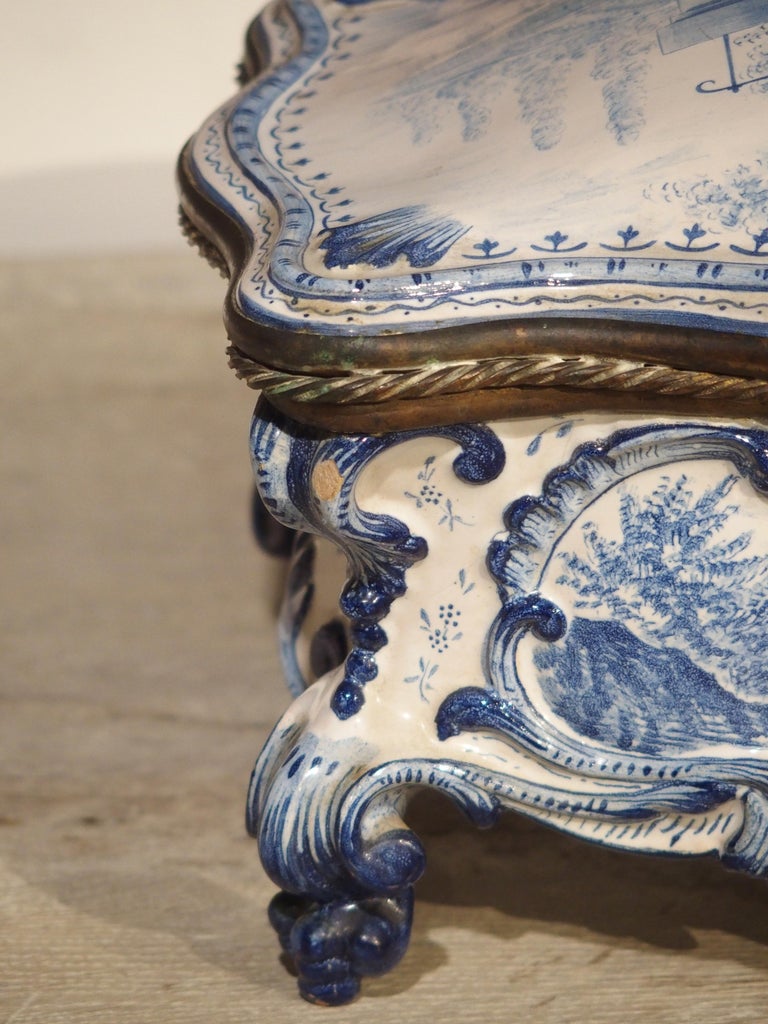 Antique Blue and White Delft Table Box, Late 19th Century at 1stDibs