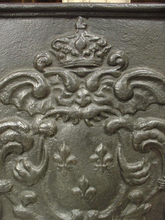 Antique Cast Iron Fireback, France, 1800s at 1stDibs